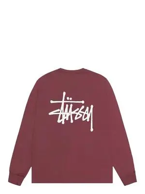 StÜssy Basic Long-sleeve Tee 'oxblood' Red