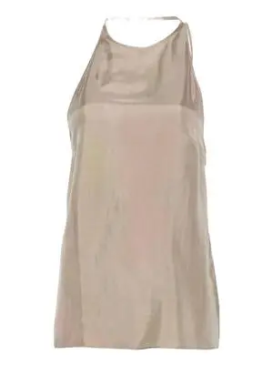 ALYSI Open-back Silk Top