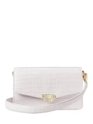 ASPINAL OF LONDON Leather Croc-embossed Eliza Clutch Bag