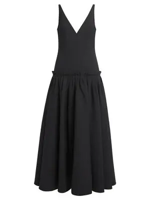 AMI Wool Gabardine Midi Dress