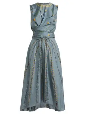 ALTUZARRA Silk Penny Midi Dress