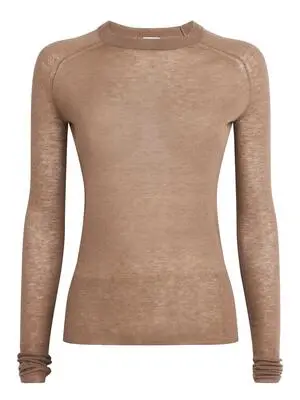 JOSEPH Cashmere Cashair Geras Sweater Brown