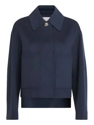 JOSEPH Wool-silk Kalaa Jacket Blue