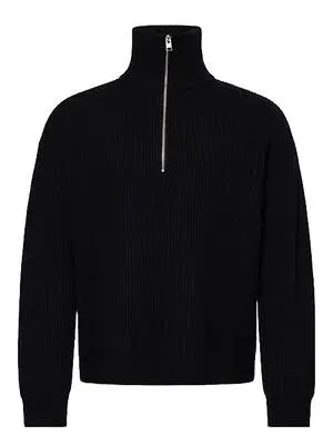 FRAME Half Zip Wool And Cashmere Sweater M