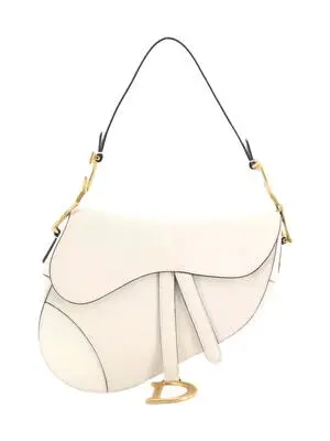 Dior Saddle Handbag Leather Medium Shoulder Bag White