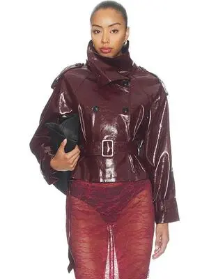 NONCHALANT LABEL Nonchalant Label Cassidy Jacket In Burgundy.