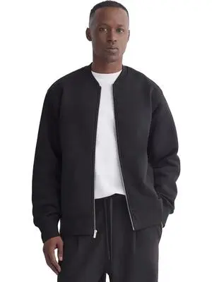Everlane Luxe Fleece Zip Crew Cardigan Black