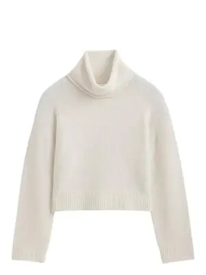 Everlane Bouclé Oversized Turtleneck Sweater Bone