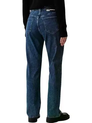 KARL LAGERFELD Logo-patch Straight-leg Jeans