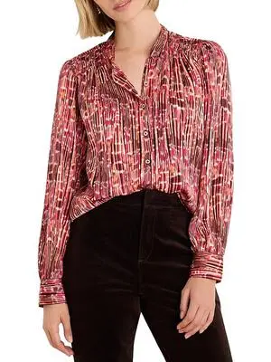 NIC+ZOE Origami Pleat Printed Shirt