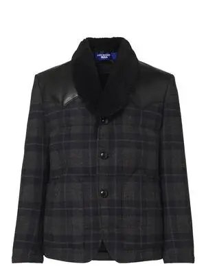 JUNYA WATANABE Leather-trimmed Wool Tweed Down Jacket