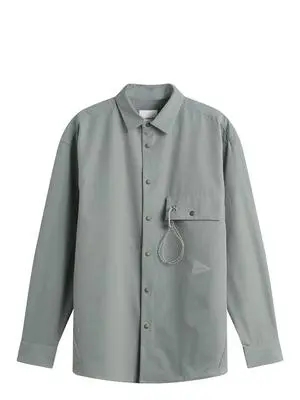 AND WANDER Dry Breathable Shirt Blue Grey