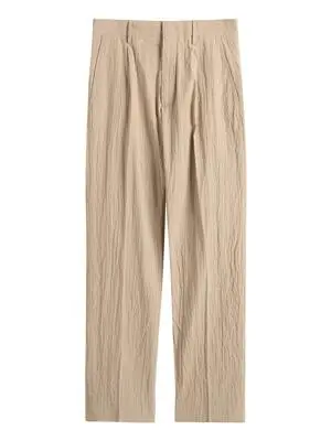 NN07 Bill Pleated Seersucker Trousers