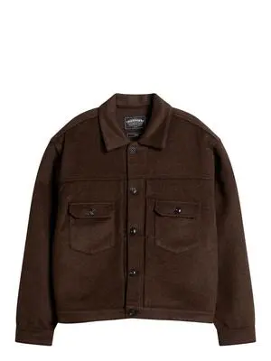 FRIZMWORKS Solid Wool Trucker Jacket
