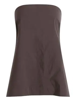 ST. AGNI Strapless Rouleau Tie Top