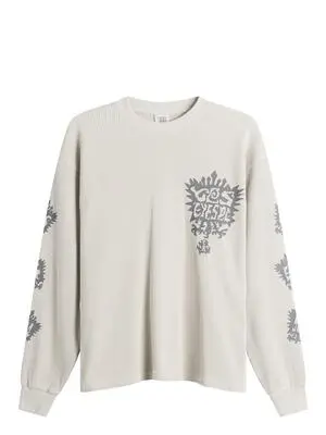 YESEYESEE Y.e.s Stamp Waffle Long Sleeve