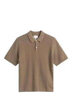 Norse Projects Anholt Cotton Crepe Polo Walnut