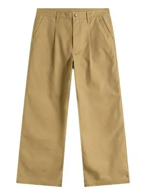 BOUND Wide Pleated Cotton Trousers