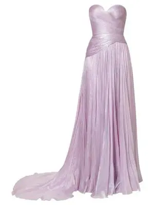 IRIS SERBAN Sweetheart-neck Draped Dress