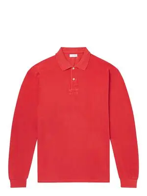 John Elliott John Elliott - Oversized Cotton-Piqué Polo Shirt - Men - Red - S Red