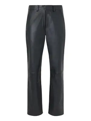424 424 - Straight-Leg Panelled Leather Trousers - Men - Black 