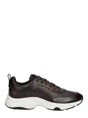 Michael Kors Hartley Leather Trainers - Brown