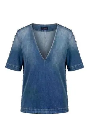 TRUSSARDI Stud-embellished V-neck Blouse