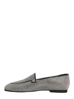 Dolce & Gabbana Crystal-embellished Loafers Silver