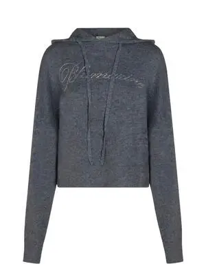 BLUMARINE Blumarine Logo Hooded Sweater