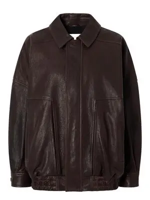NOUR HAMMOUR Dalma Full-grain Leather Jacket