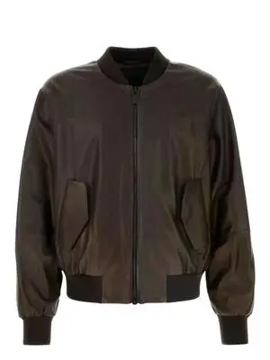 GIORGIO ARMANI Leather Bomber Jacket