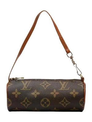 LOUIS VUITTON 1990-2000 Monogram Papillon Pochette Handbag - Brown