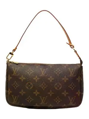 LOUIS VUITTON 1999 Monogram Pochette Accessoires Shoulder Bag - Brown