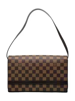 LOUIS VUITTON 2003 Damier Ebene Tribeca Long Shoulder Bag
