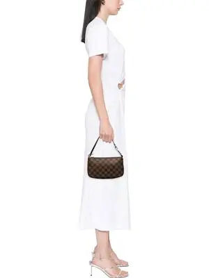 LOUIS VUITTON 2006 Damier Ebene Pochette Accessoires Shoulder Bag