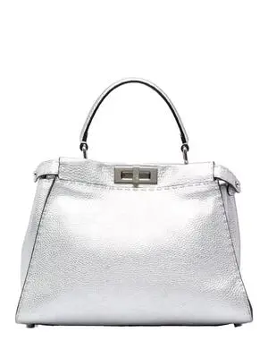 FENDI 2000-2010 Medium Leather Selleria Peekaboo Iconic Satchel