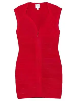 HERVE LEGER Red Carpet Bandage-style V-neck Dress