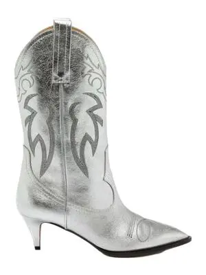 MOSCHINO Metallic Embroidered Boots