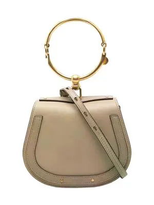 Chloé 2017 Small Leather Nile Bracelet Satchel Brown