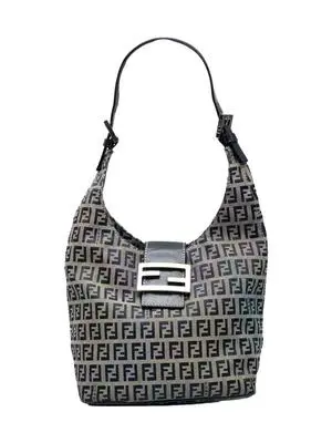 FENDI 2000-2010 Zucchino Canvas Shoulder Bag
