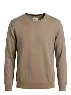 Gant Embroidered-logo Sweater Neutrals