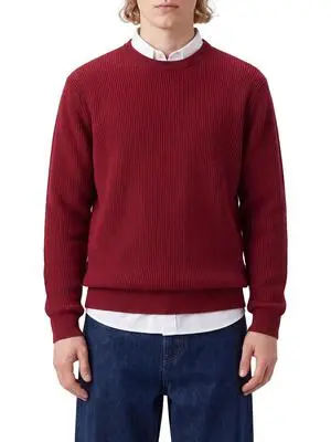 BRAMANI CASHMERE Crewneck Jumper In Pure Cashmere With Long Sleeves Red