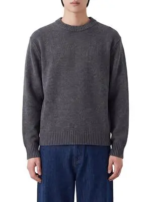 LISA YANG 100% Cashmere Crewneck Jumper With Dropped Shoulders Grey