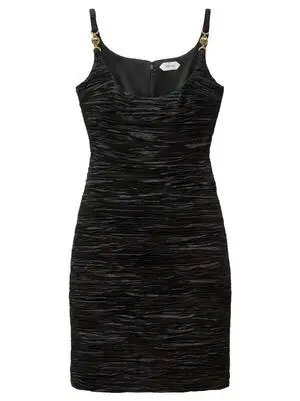 VERSACE Silk Satin Draped Mini Dress