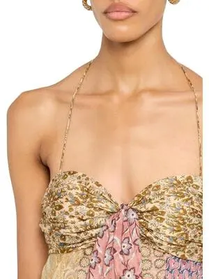 Zimmermann Fairlight Scarf Halter Dress Spliced