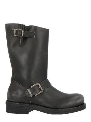 REPLAY Woman Boot Charcoal Size 8 Leather