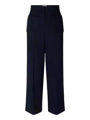 SESSUN Alberwool Patch-pocket Wide-leg Trousers
