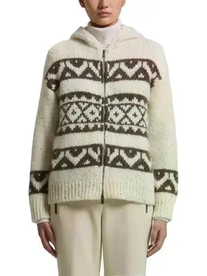 PESERICO Sequin-embellished Hooded Cardigan