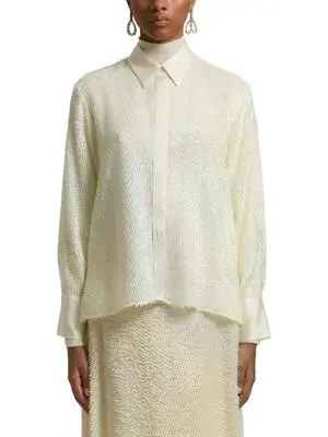 PESERICO Fringe-textured Long-sleeve Shirt