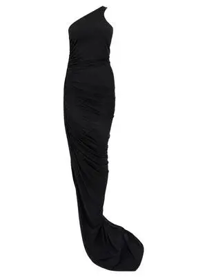RICK OWENS One-shoulder Ruched Maxi Dress